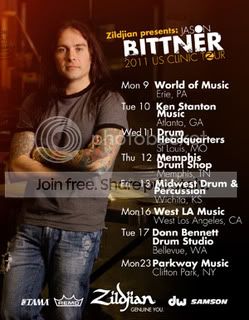 SHADOWS FALL's Jason Bittner Announces Spring Clinic Tour - BraveWords