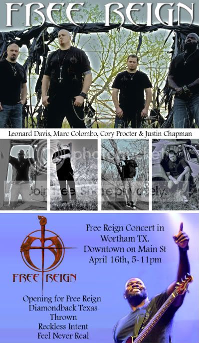 FREE REIGN Announce Texas Record Release Performance